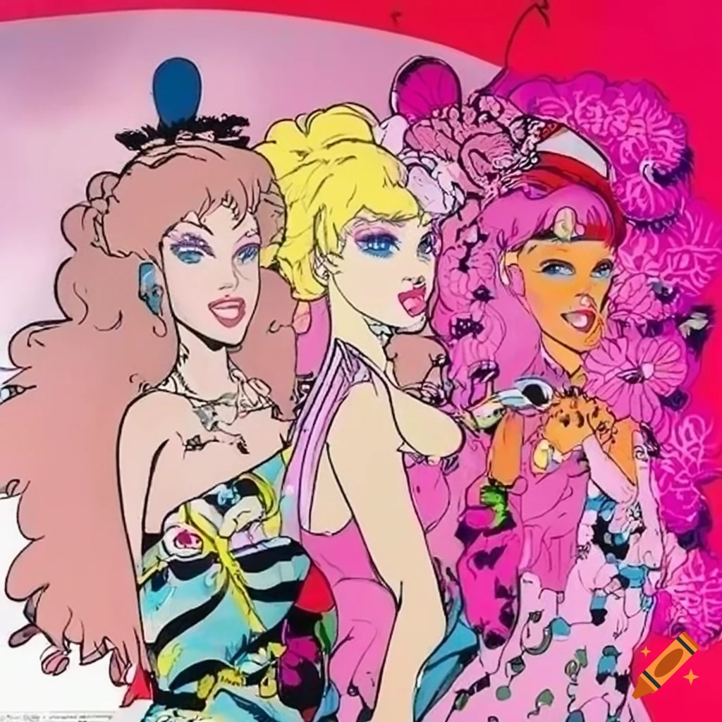 Artwork of jem and the holograms characters