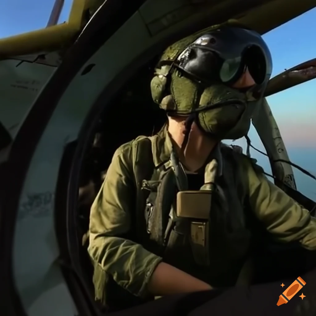 Pilot flying an attack with a cactus plane on Craiyon