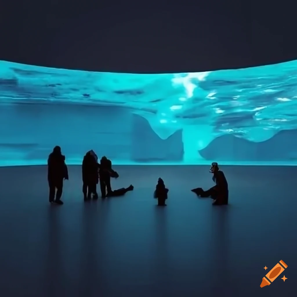 Serene and ambient space at the museum's exit