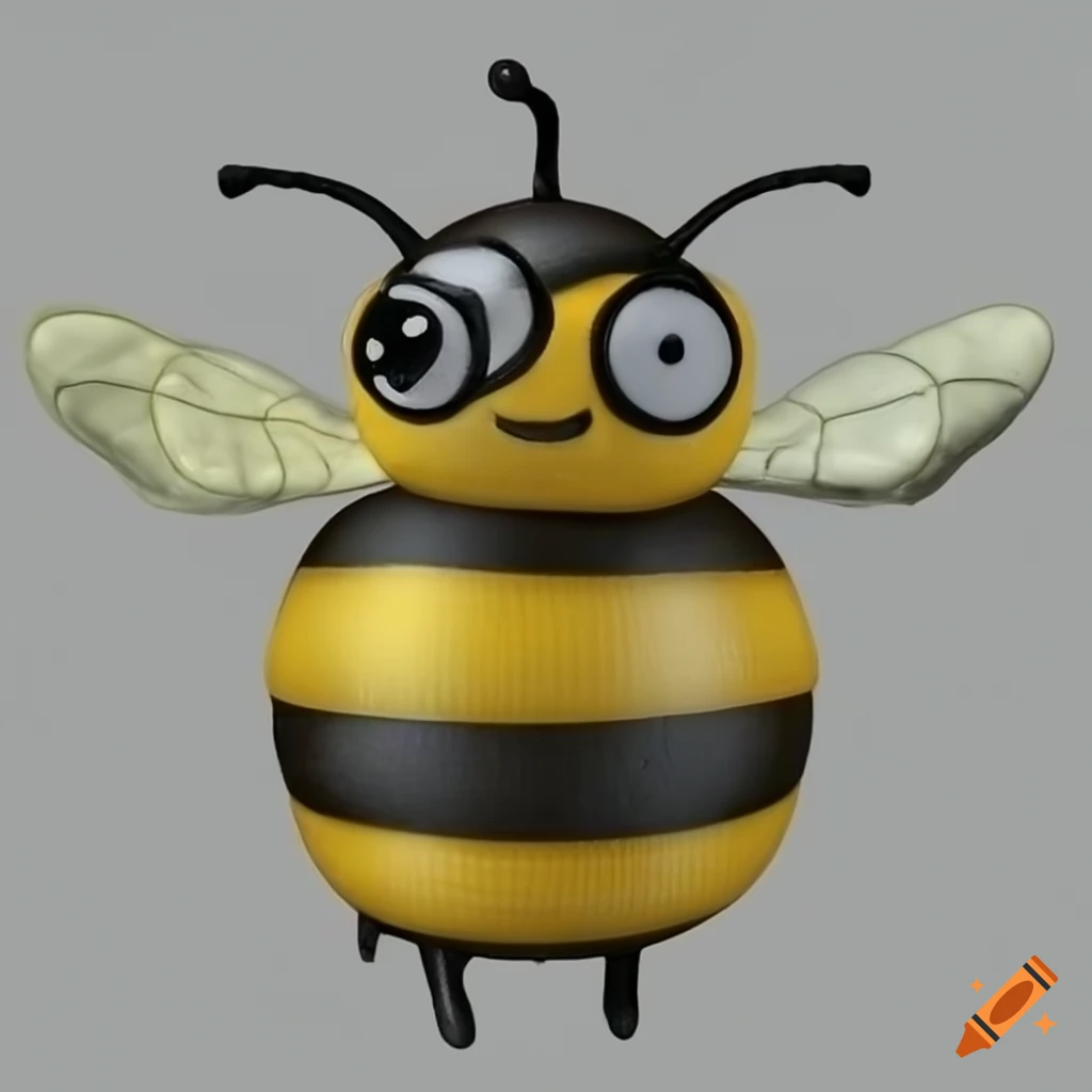 3d cute fluffy bee furry on Craiyon