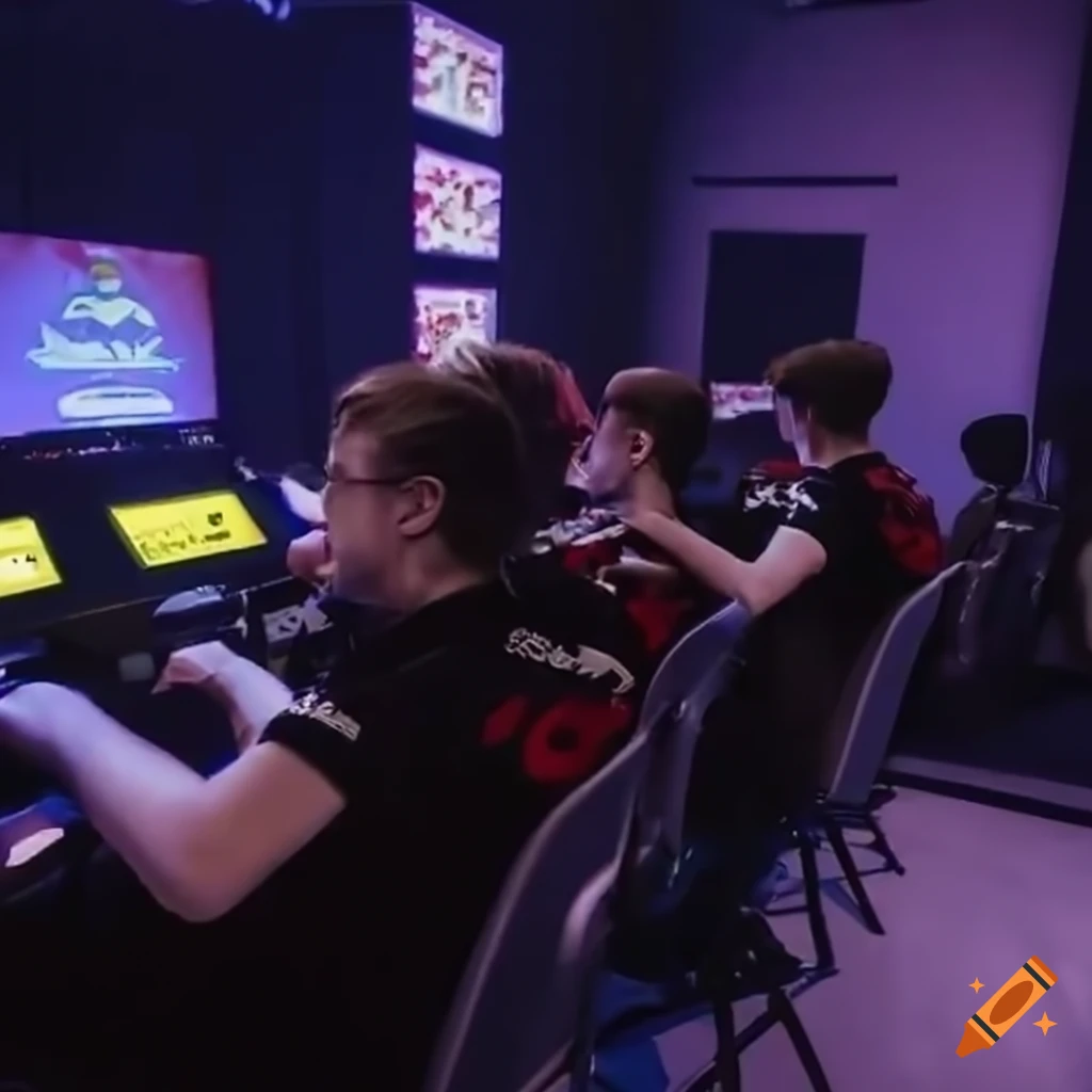 Competitive gaming illustration on Craiyon