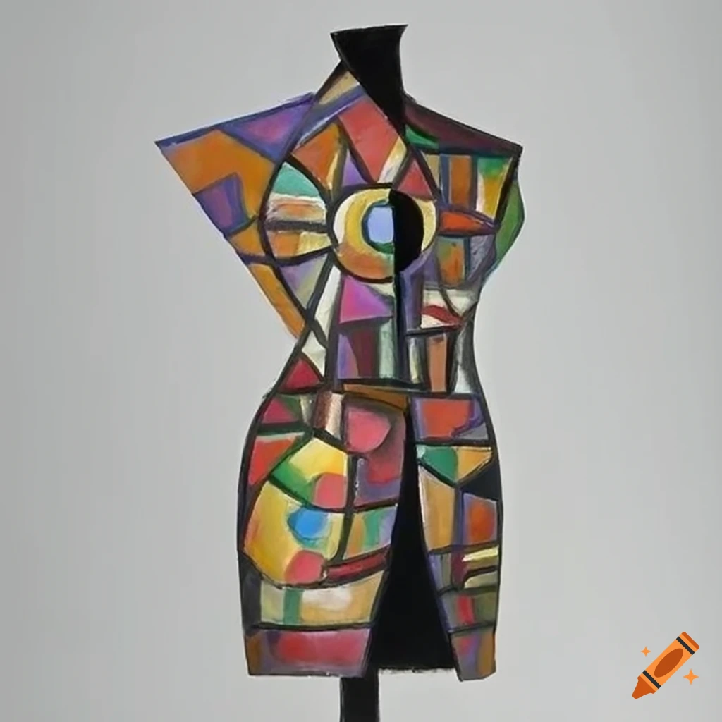 Cubist Elegance wearable art inspired by Picasso on Craiyon