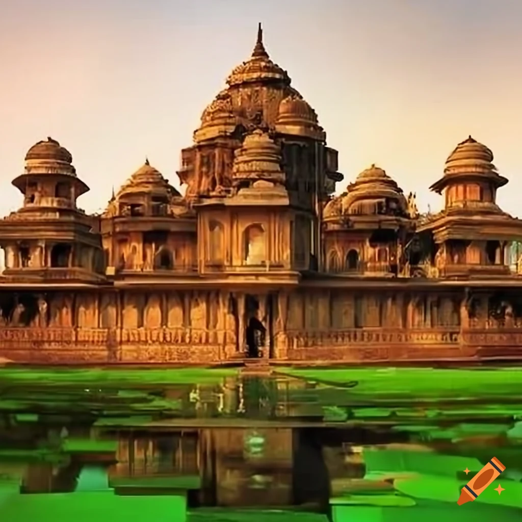 Background of a temple on Craiyon