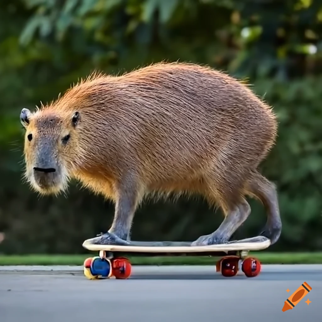 Capibara enjoying a slice of pizza on Craiyon