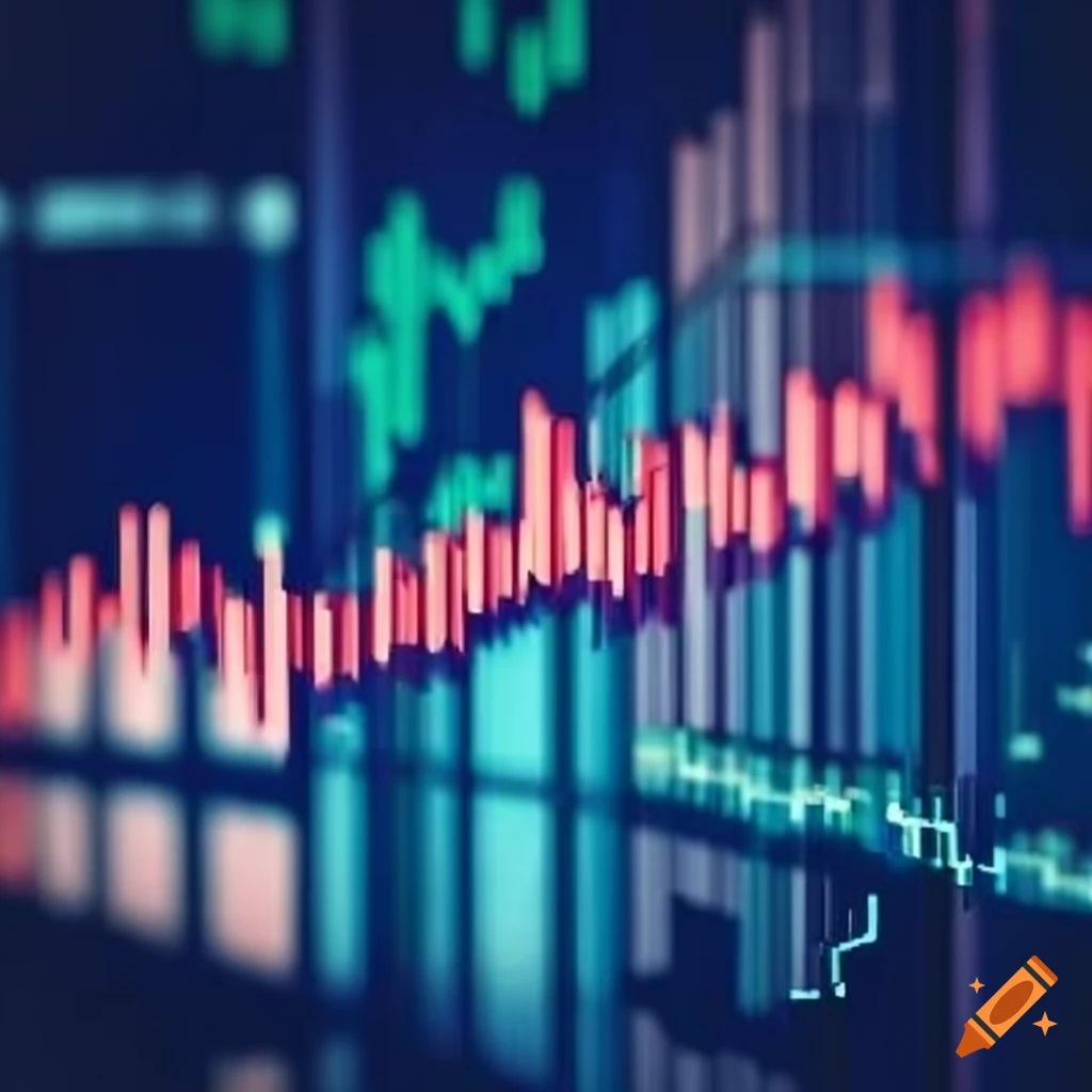 Computer software displaying currency and stock market charts