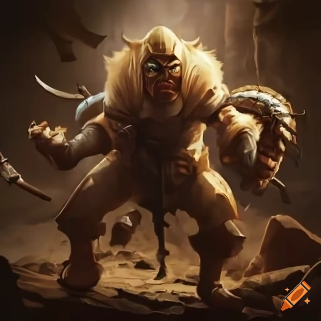 Image depicting a fierce battle scene