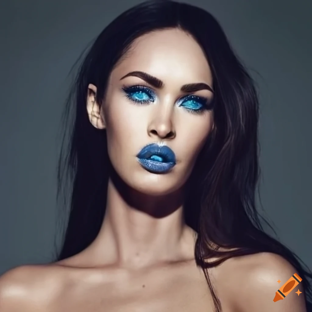 High resolution portrait of a beautiful woman with blue eyes on Craiyon