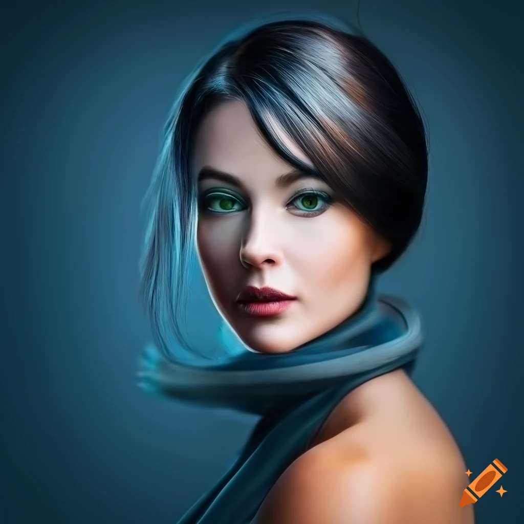 Sexy Woman In Tight Woollen Turtleneck Top And Jeans Very Tight Wide Belt On 22 Inch Waist And
