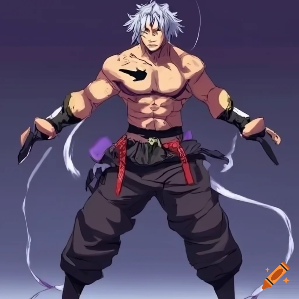 Character design of baiken from guilty gear on Craiyon