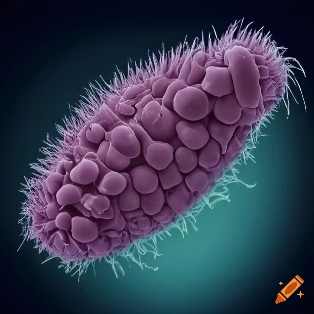 Monochrome electron microscope photo of a hairy insect on Craiyon