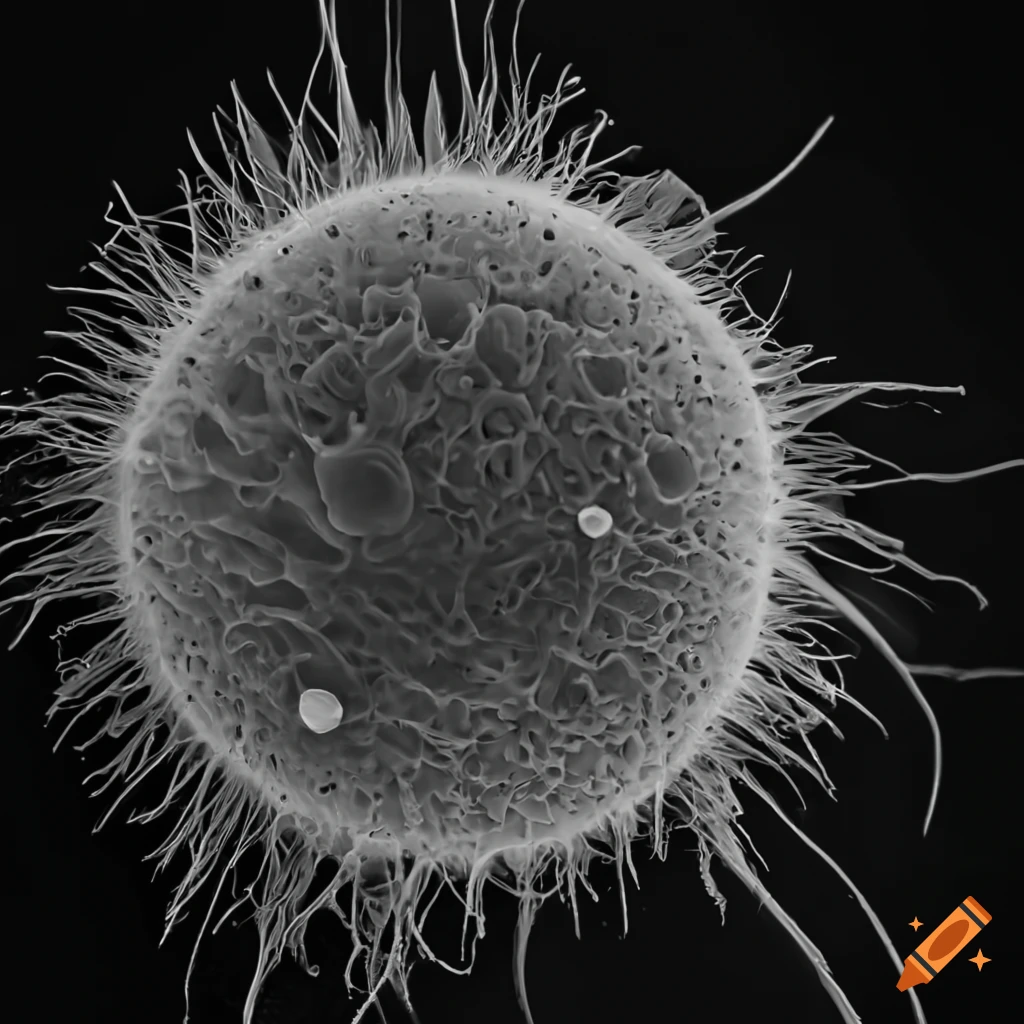 Scanning electron microscope of silver nanoparticles on Craiyon