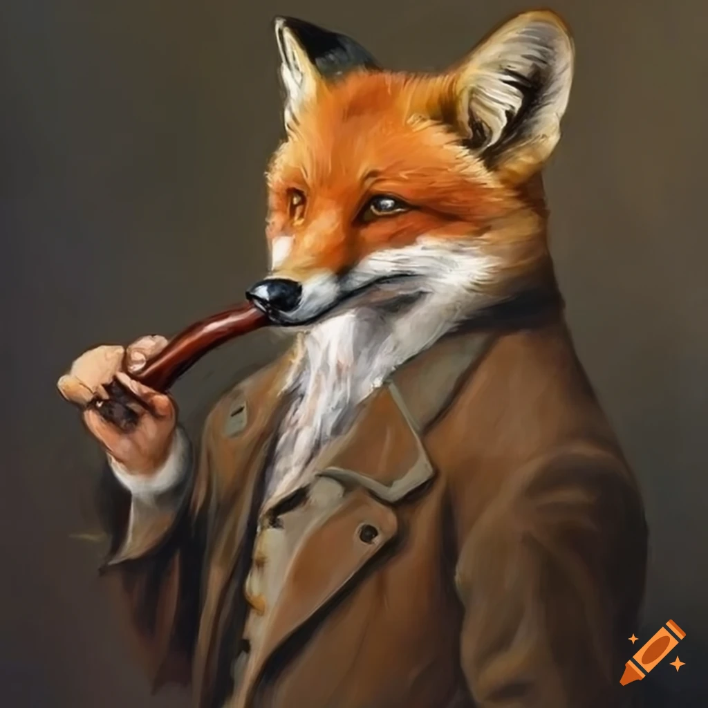 Atypical fox in a vineyard from a noir graphic novel on Craiyon
