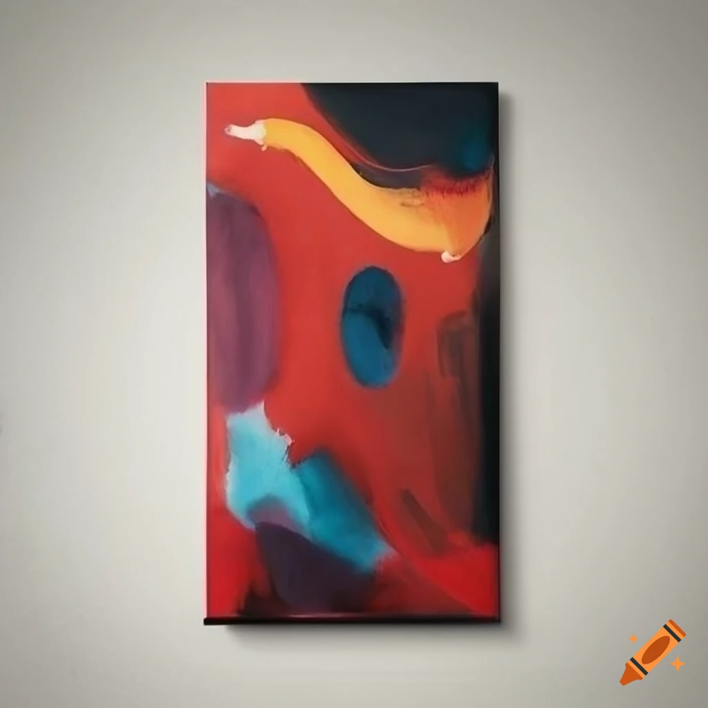 Bold abstract painting with ink lines on Craiyon