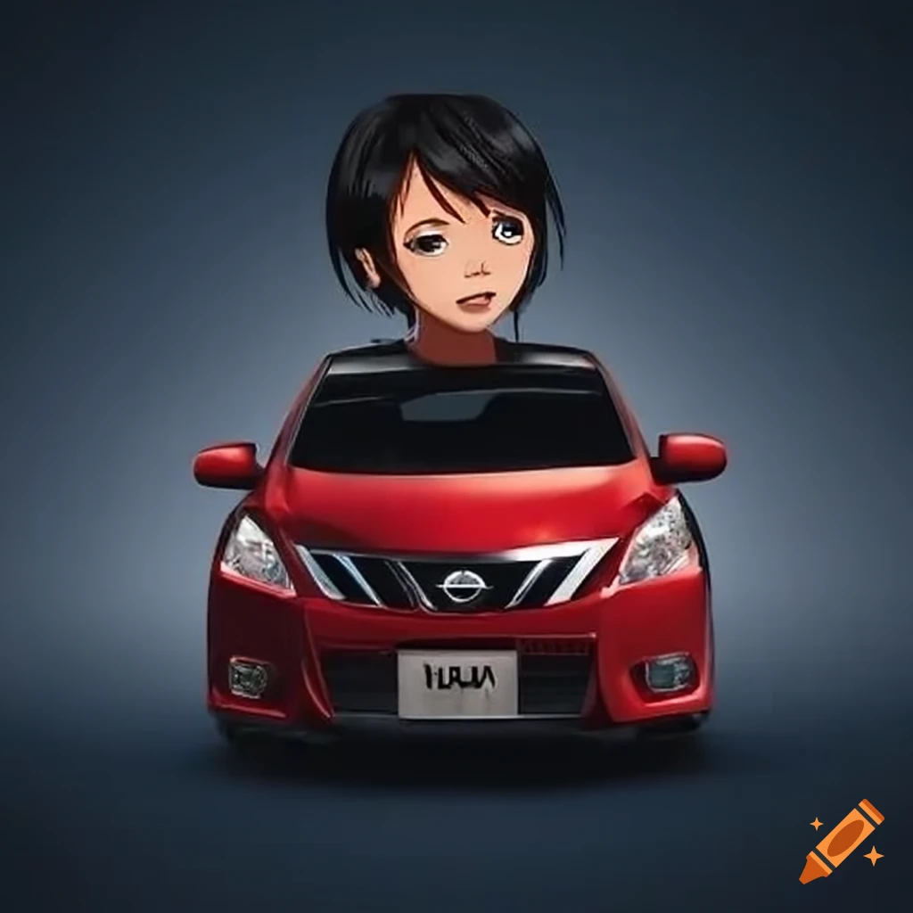 Nissan driver in traffic