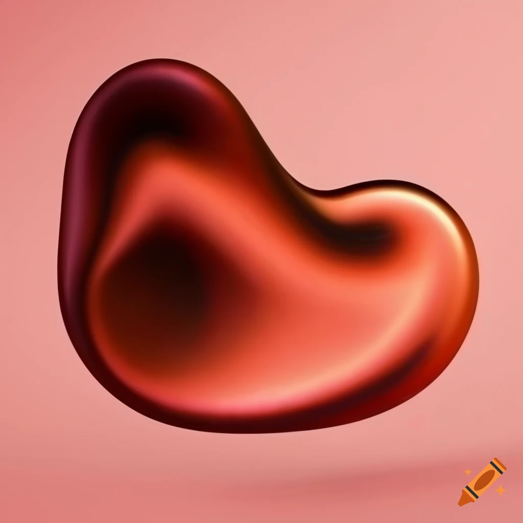 Abstract liquid metal shapes on Craiyon