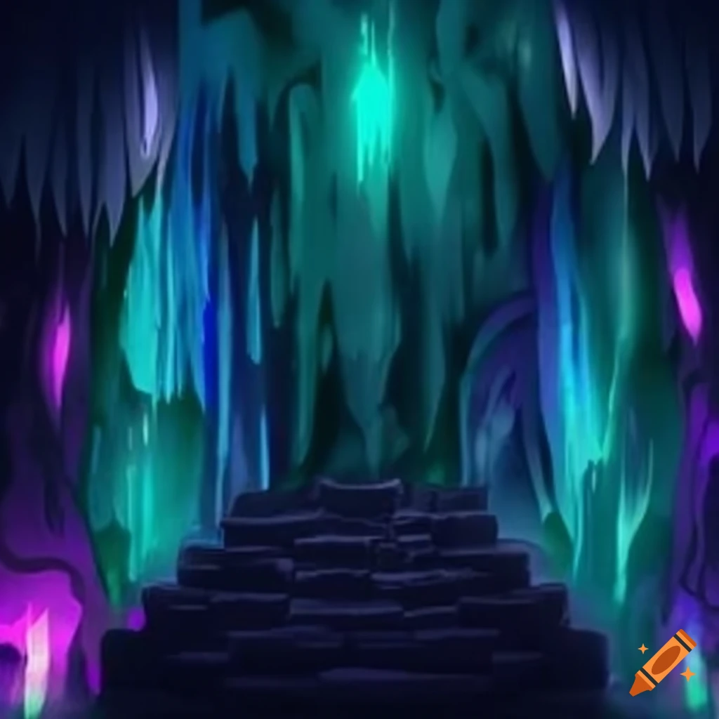 Image of artistically enhanced caves