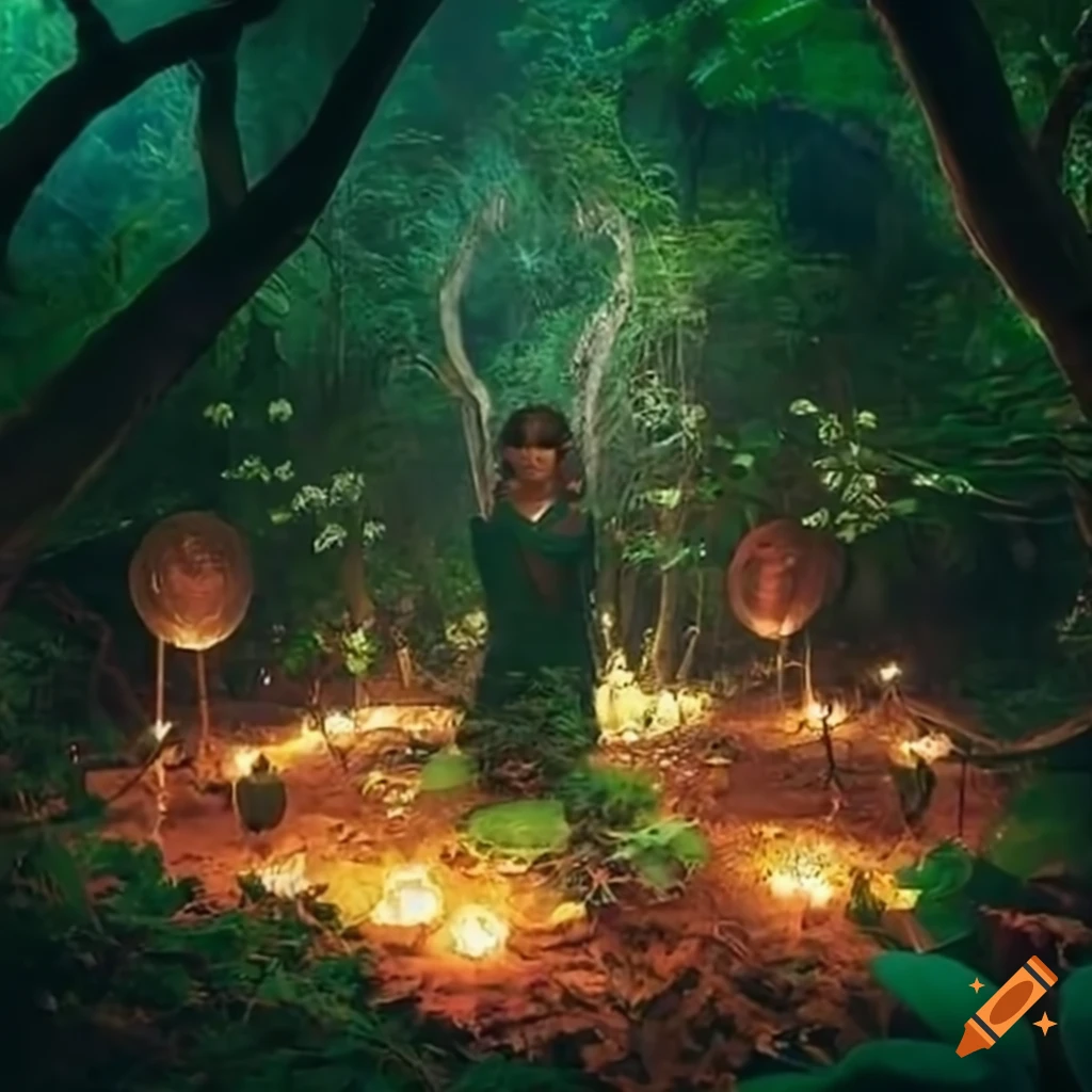 Depiction of the fabunmi family's ritual ceremonies in the forest on ...