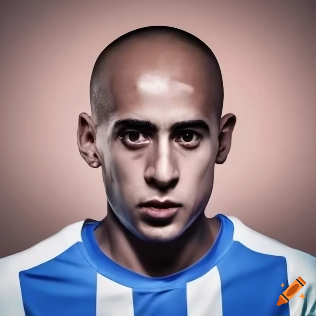 Headshot of a soccer player from israel on Craiyon