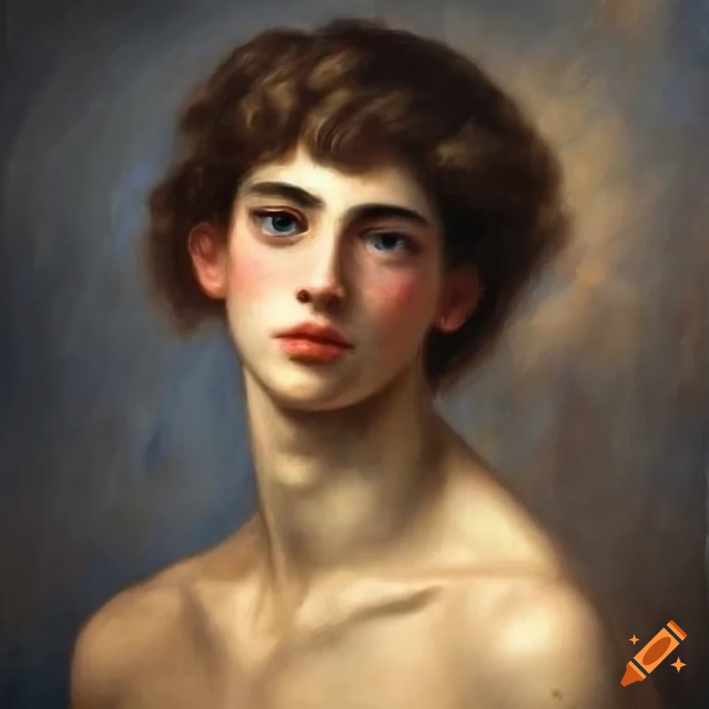 Detailed painting of a confident greek god with a sculpted body on Craiyon