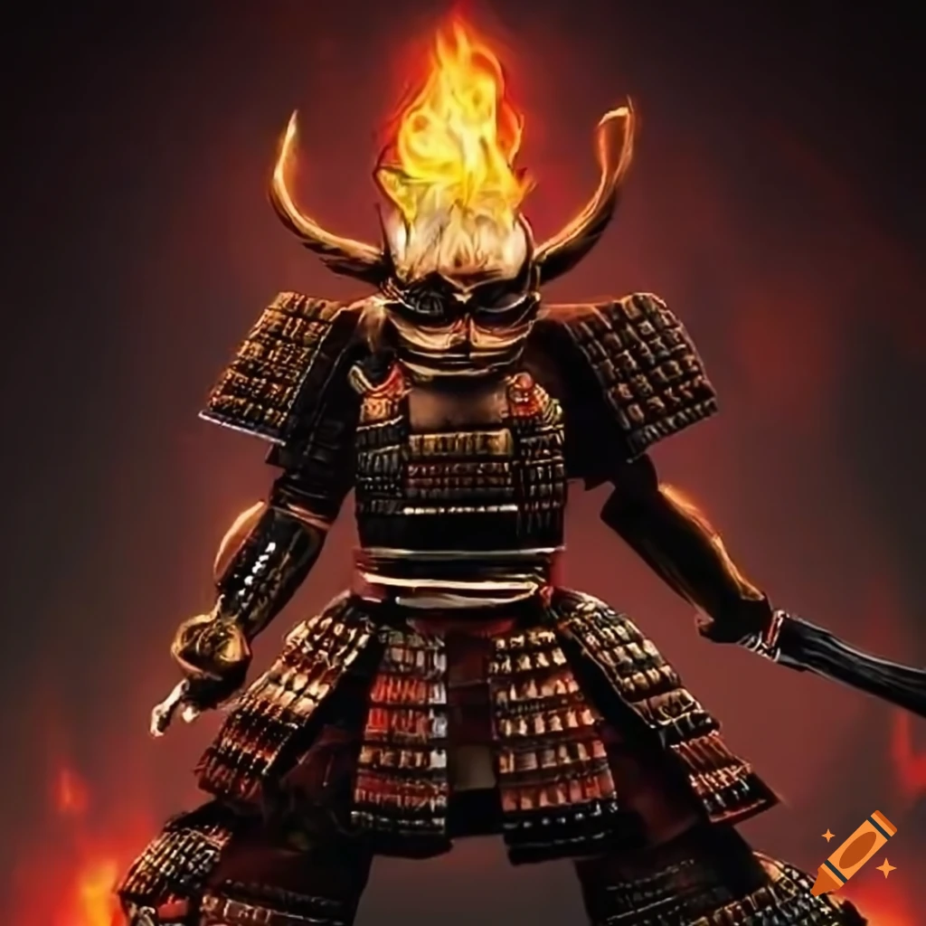 Brave samurai warrior in battle in stunning 80s japanese animation on ...