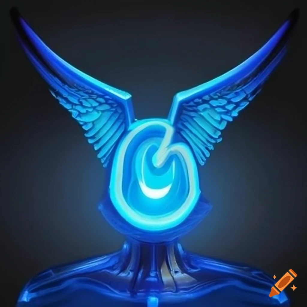 Futuristic blue coolant symbol for a board game