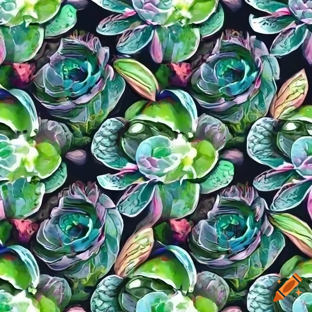 Pattern of succulents