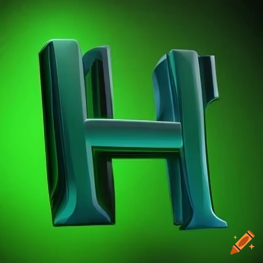 Green letter h
