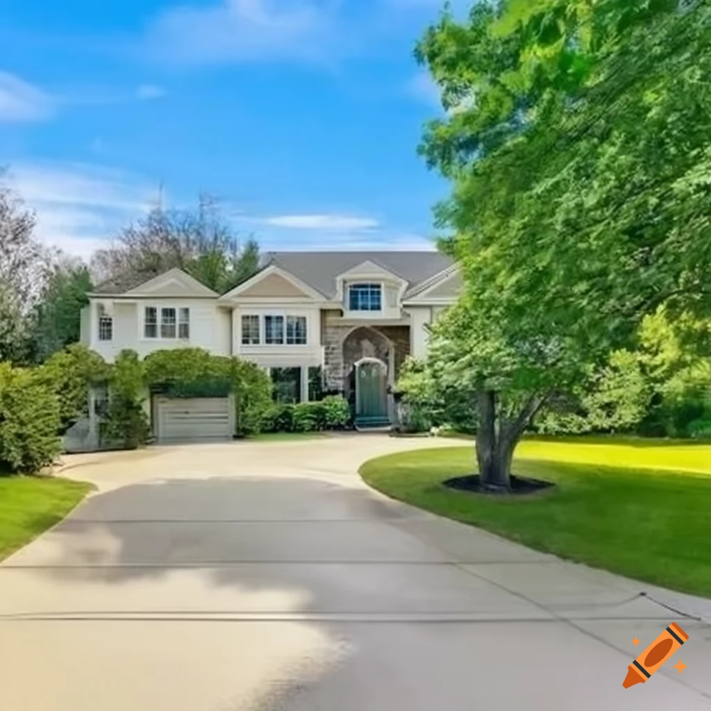 Chic house in a classy suburban neighborhood on Craiyon