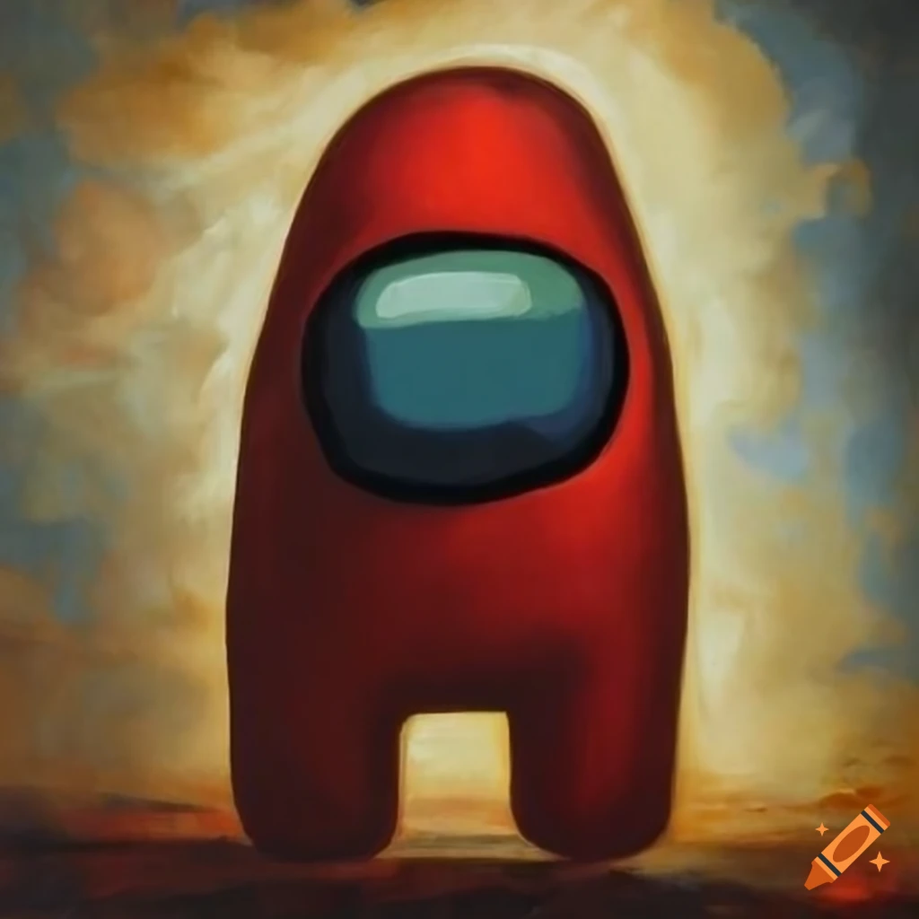 1800s painting inspired by among us game on Craiyon