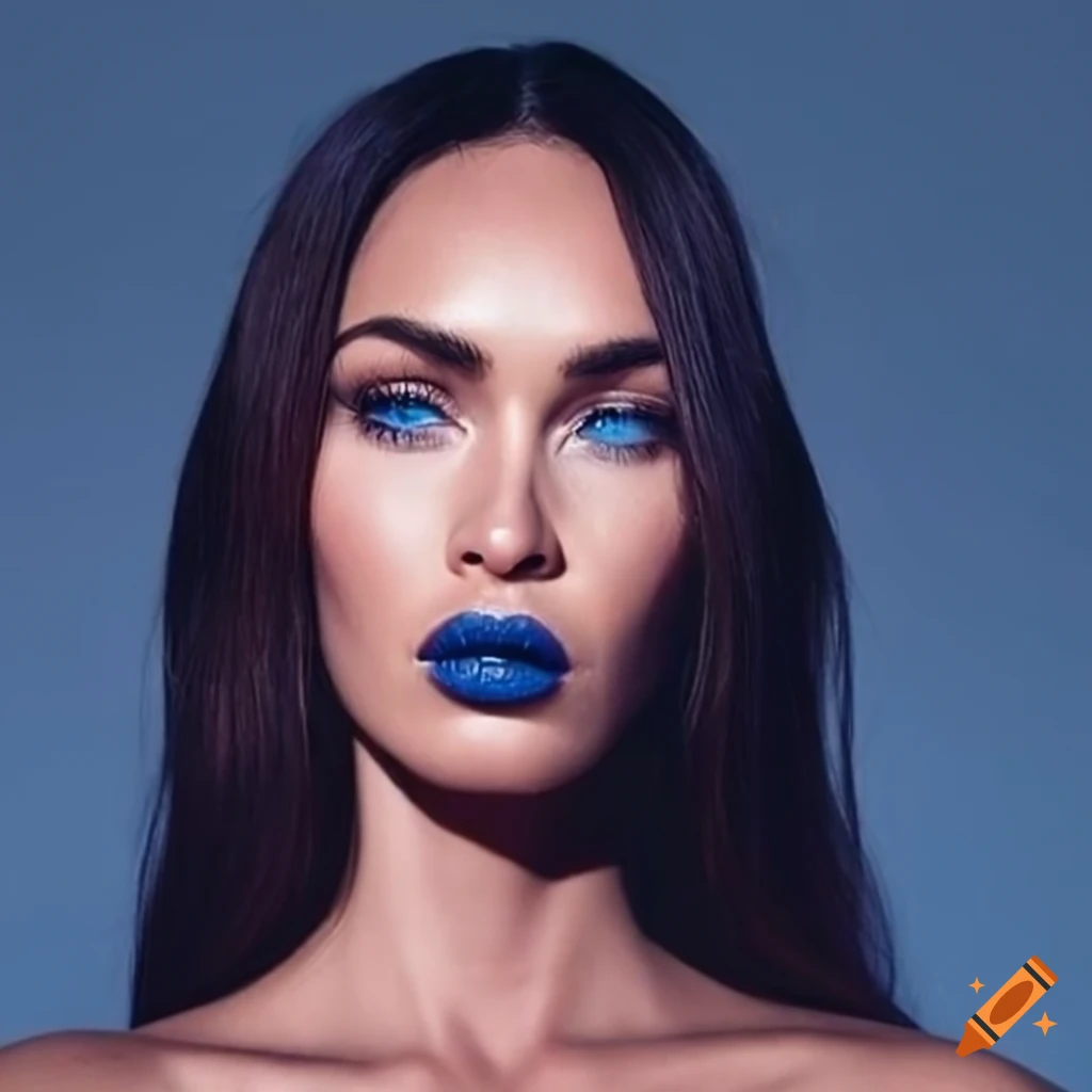 High resolution portrait of a beautiful woman with blue eyes on Craiyon