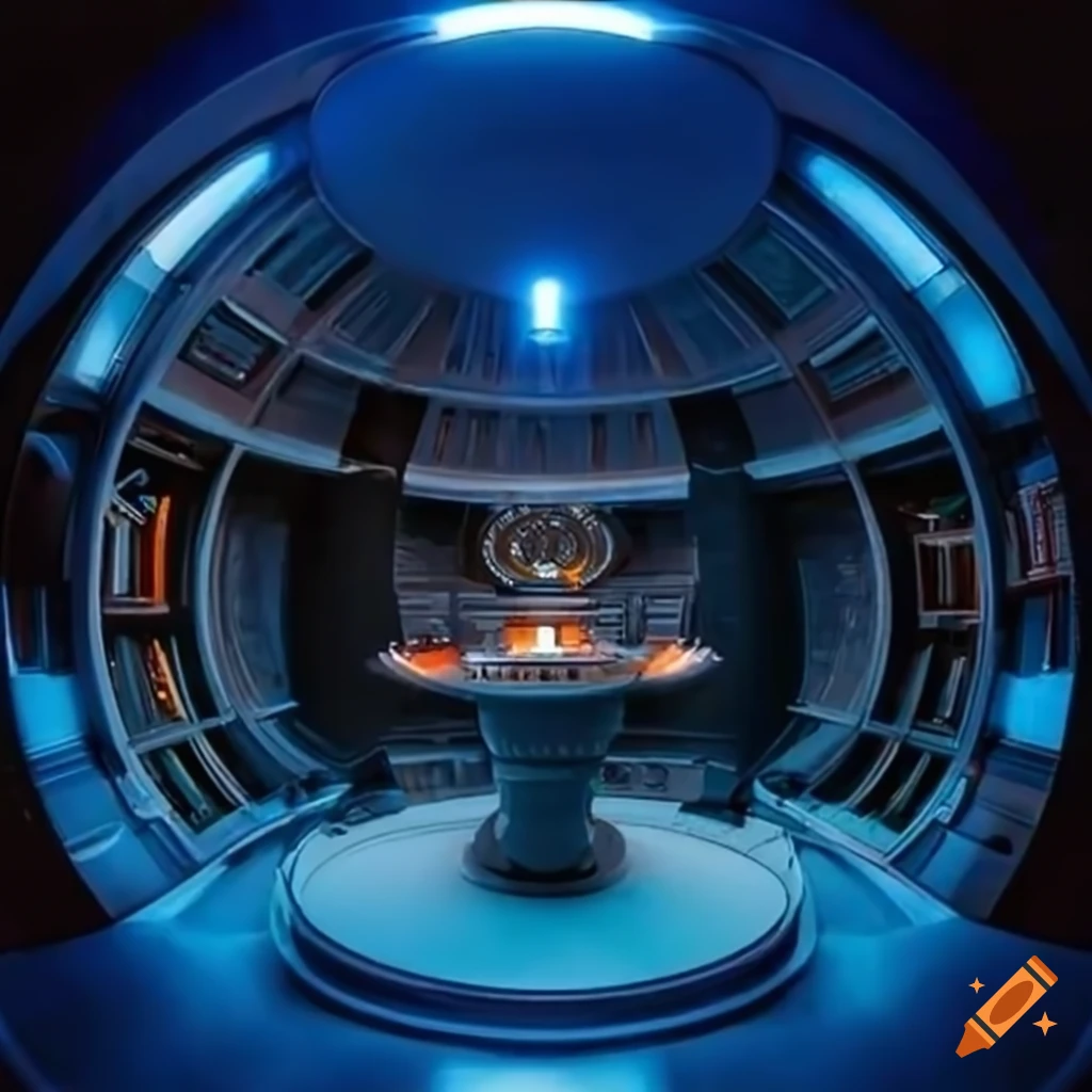 Futuristic console room in doctor who