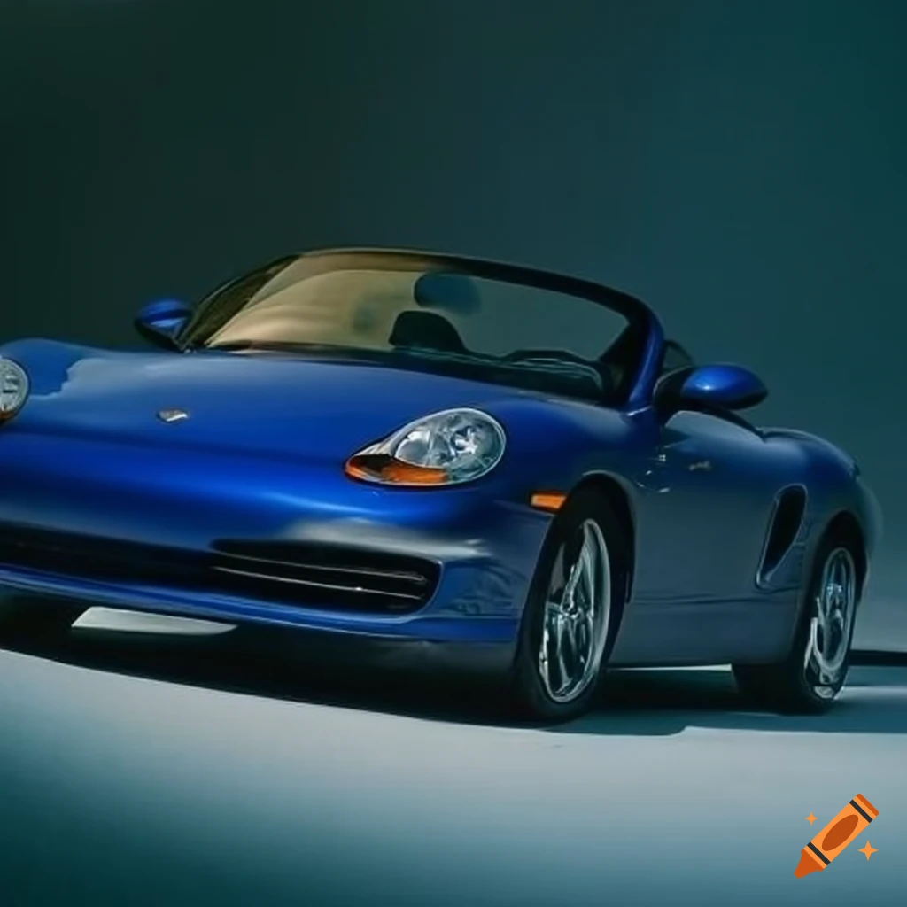 Blue Porsche Boxster car on Craiyon