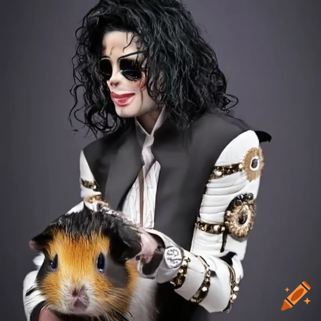 Guinea pig dressed as michael jackson