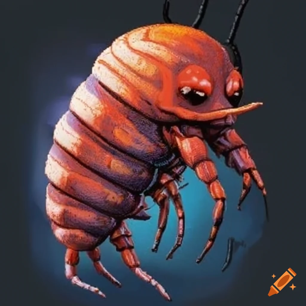 Nes box art of giant killer pill bug on Craiyon