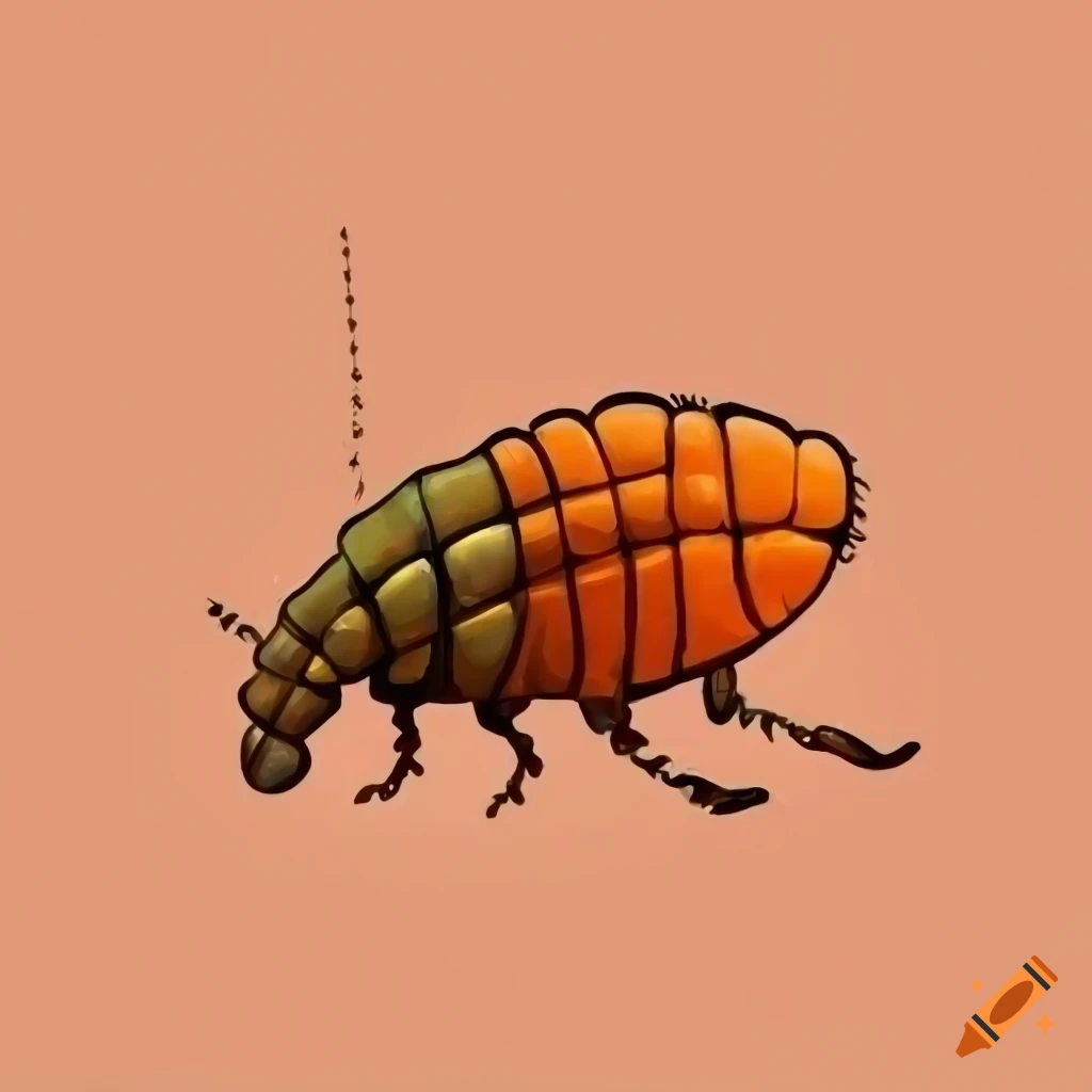 Cartoon flea illustration