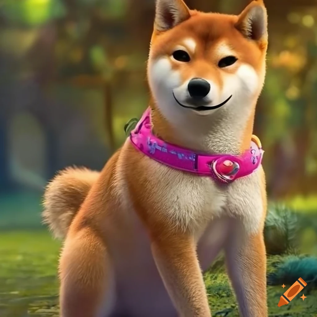 Disney Pixar movie poster featuring a cute Shiba Inu dog on Craiyon
