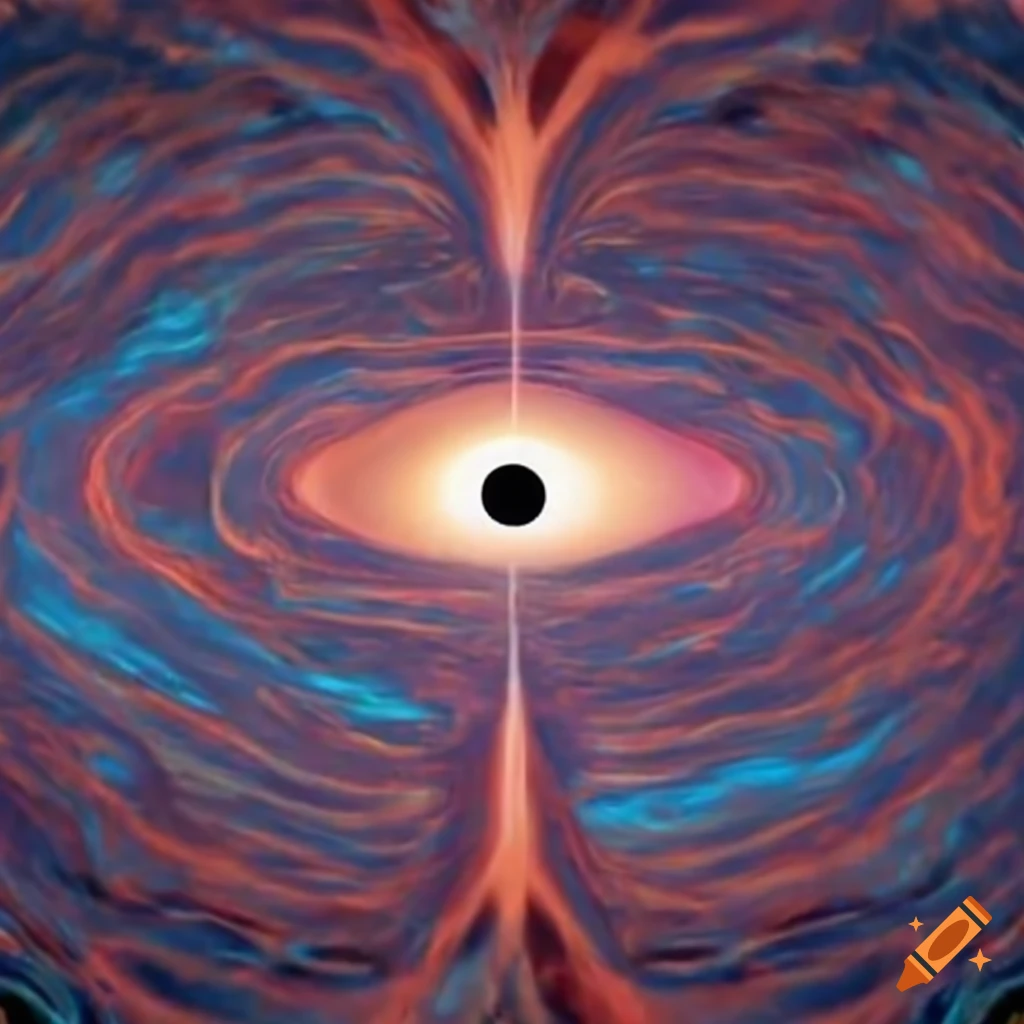 Artistic representation of a black hole's singularity