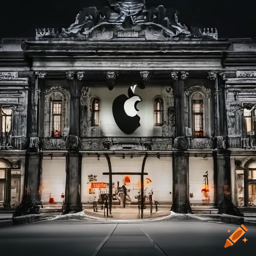 Haunted house transformed apple store for halloween