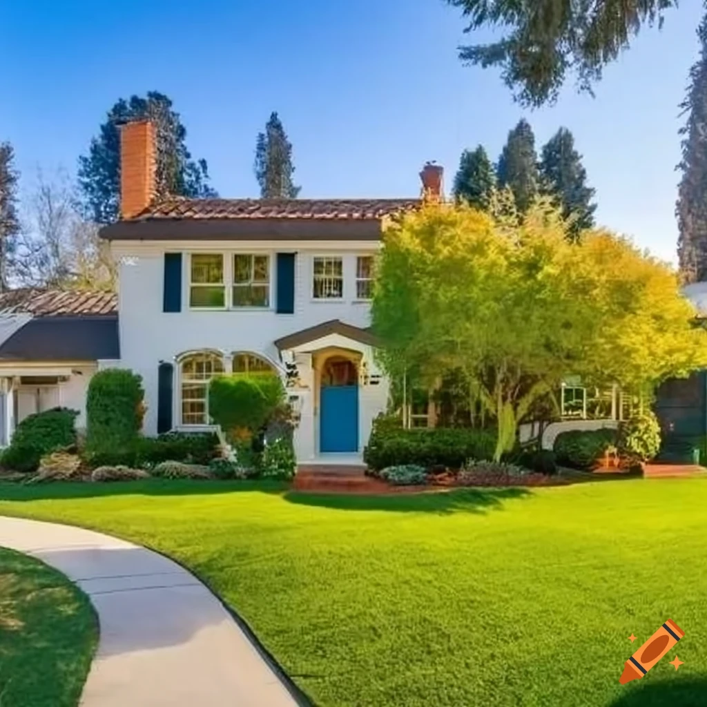 Beautiful california house in a peaceful neighborhood on Craiyon