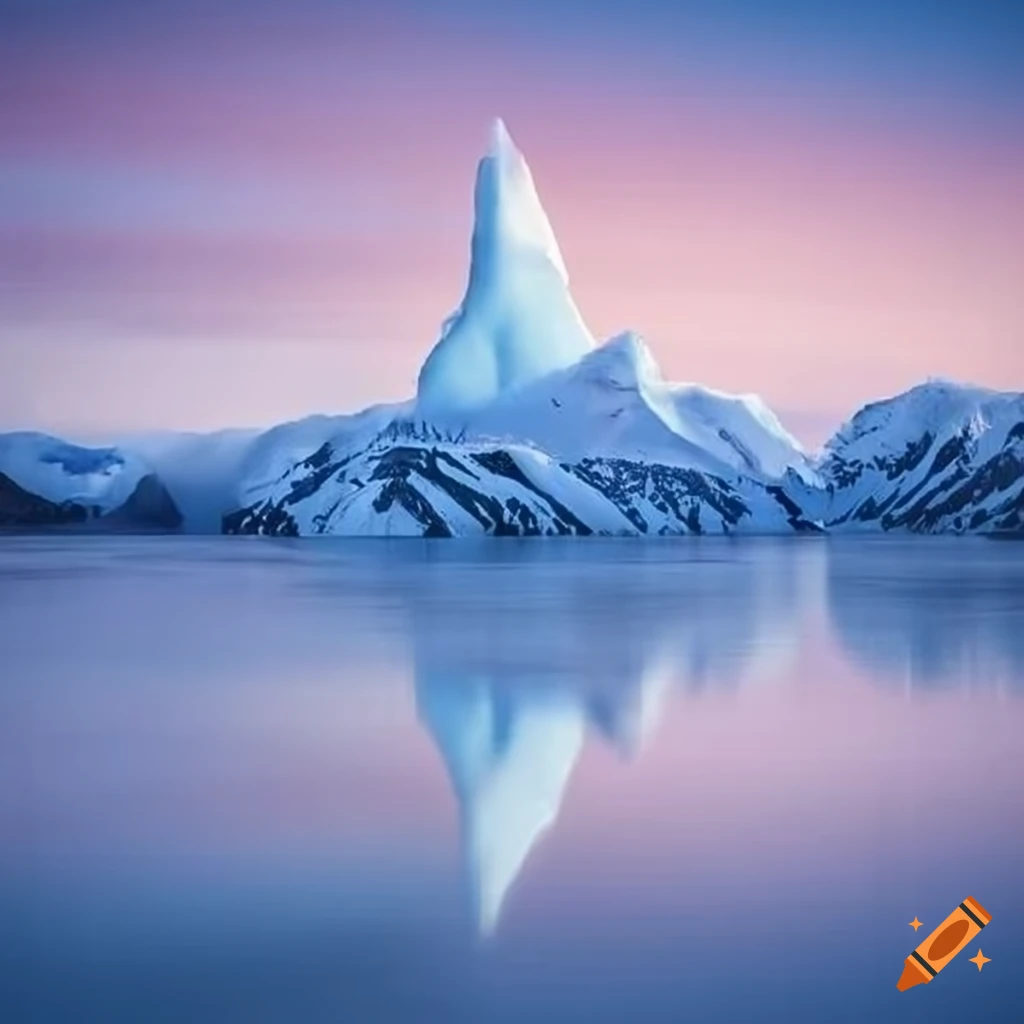 Icy landscape adventure on Craiyon