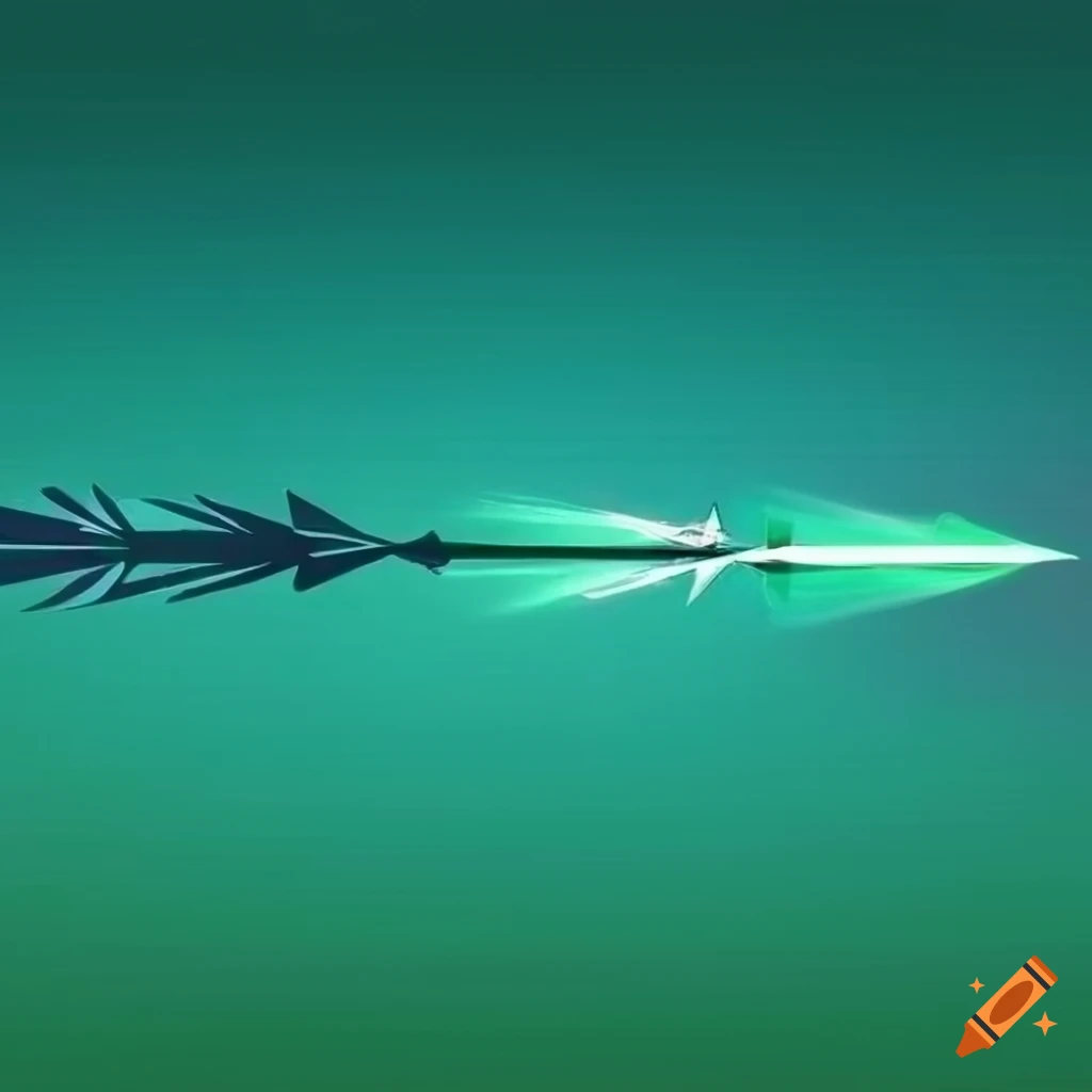 Green magical wind arrows on Craiyon