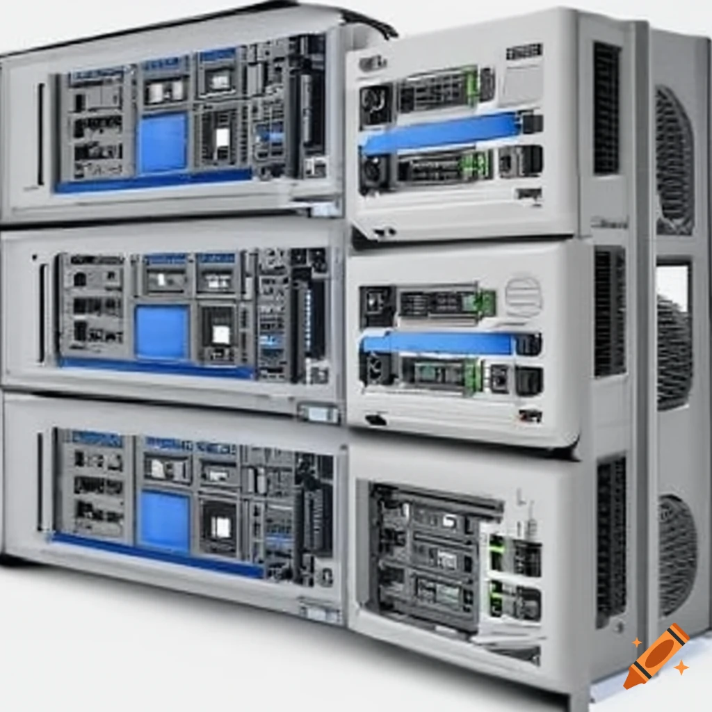 Image of powerful remote servers on Craiyon