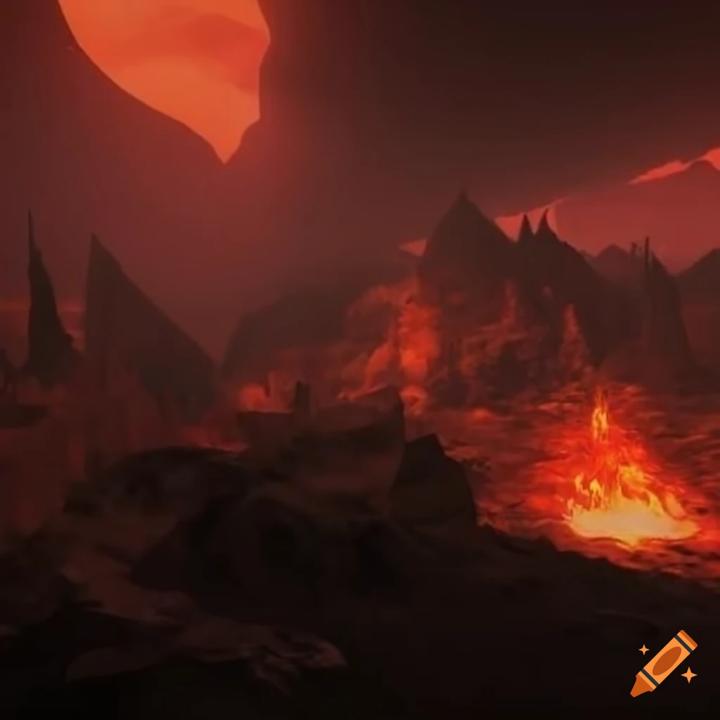 Abstract representation of a barren battlefield on Craiyon