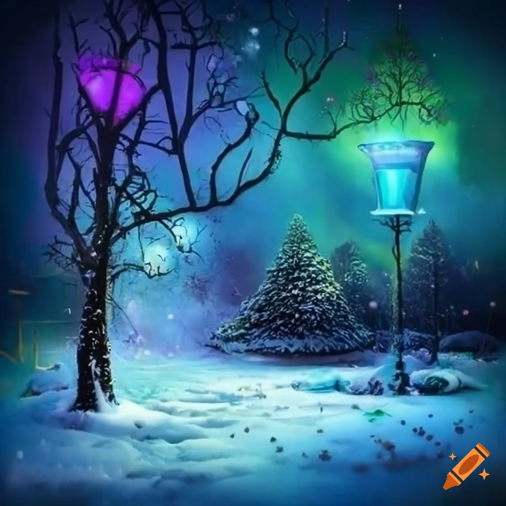 Winter forest on Craiyon