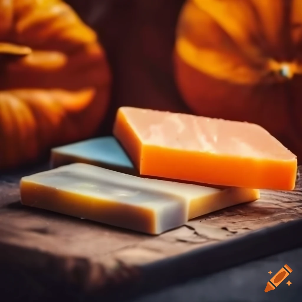 Vibrant still life of artisanal bar soaps on Craiyon