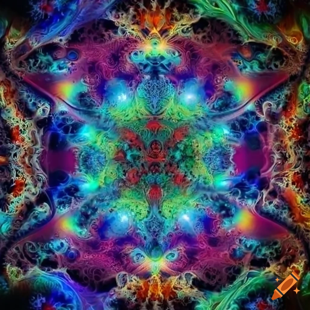 Vibrant Hyperrealistic Sacred Geometry Artwork On Craiyon