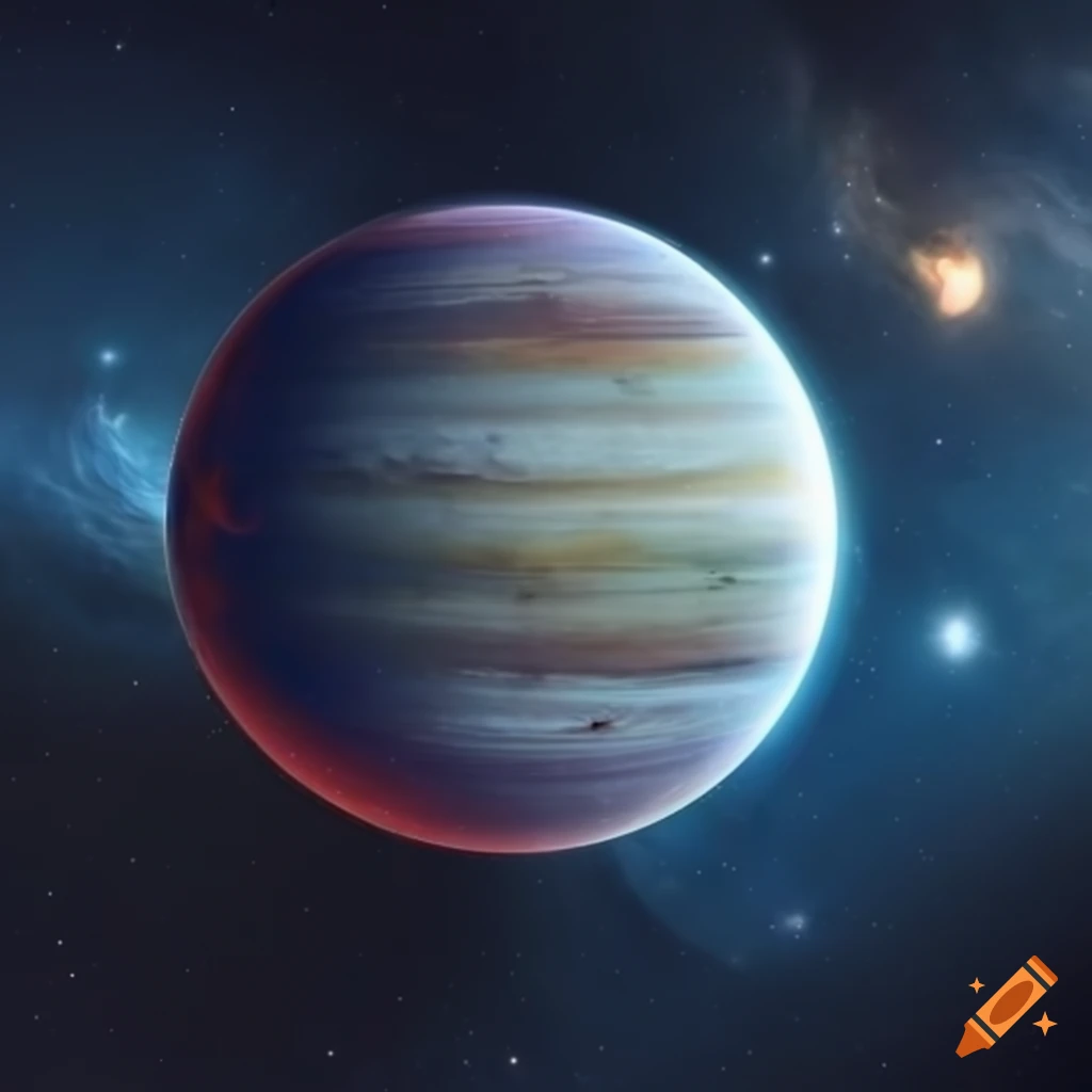 Planets in space on Craiyon