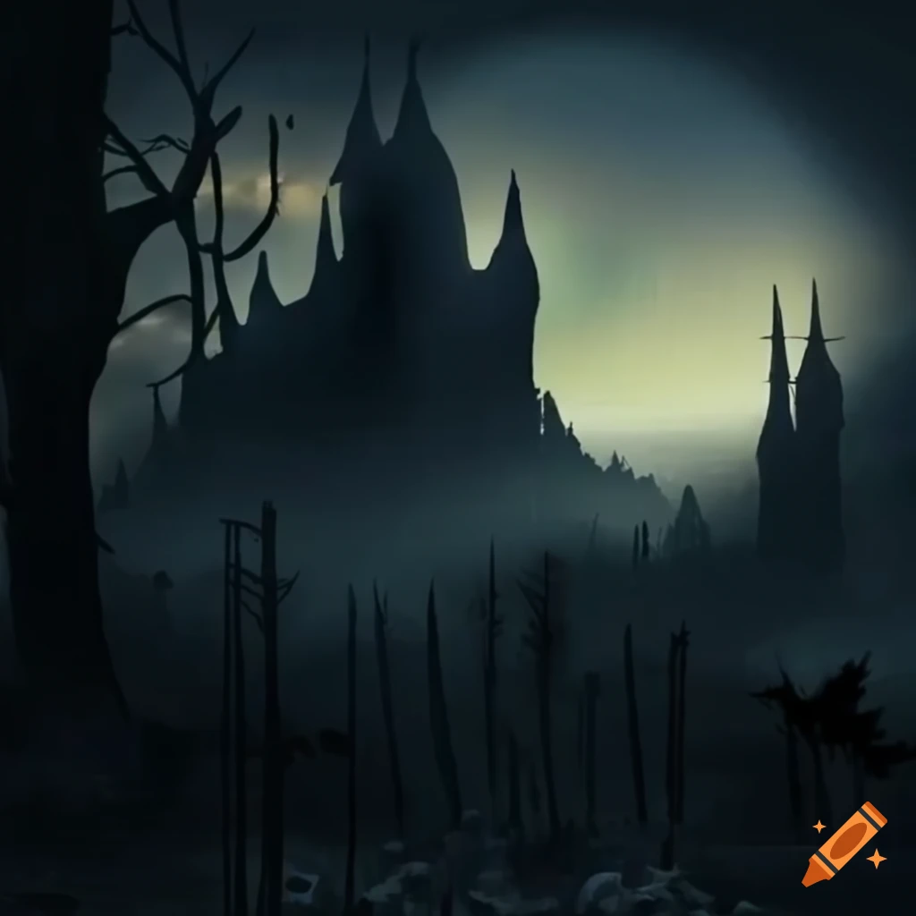 Spooky landscape on Craiyon