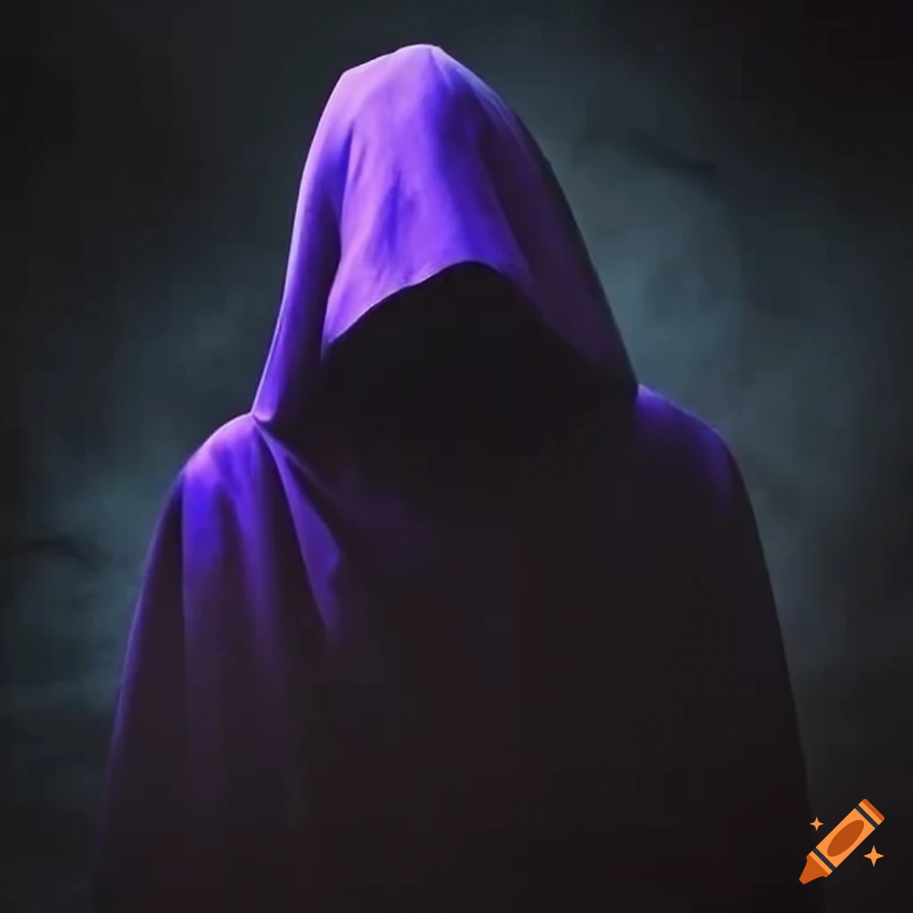 Sinister monk in a dark cave