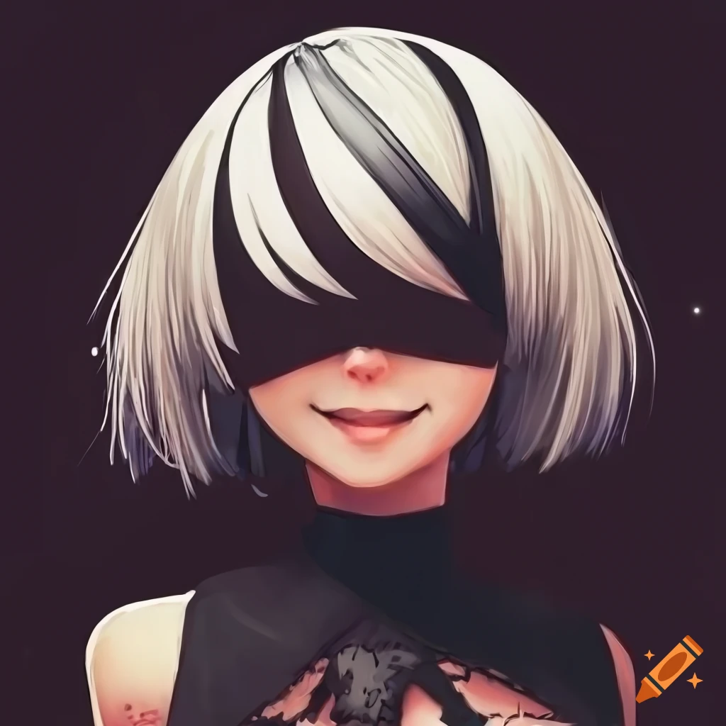 Nier automata game with intense action and stunning visuals on Craiyon